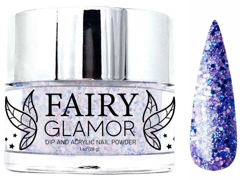 Fairy Glamor Blue Glitter Dip and Acrylic Nail Powder - Color: Ice Palace