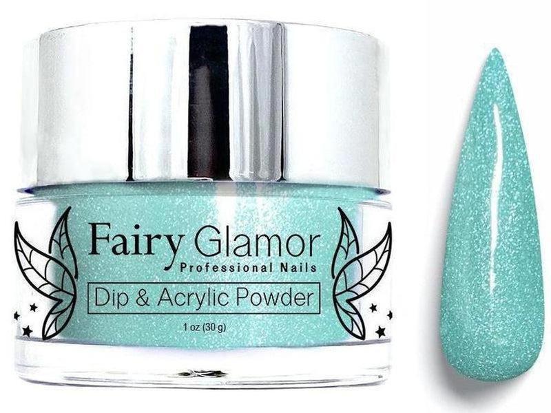 Fairy Glamor Blue Glitter Dip and Acrylic Nail Powder - Color: Moon Water